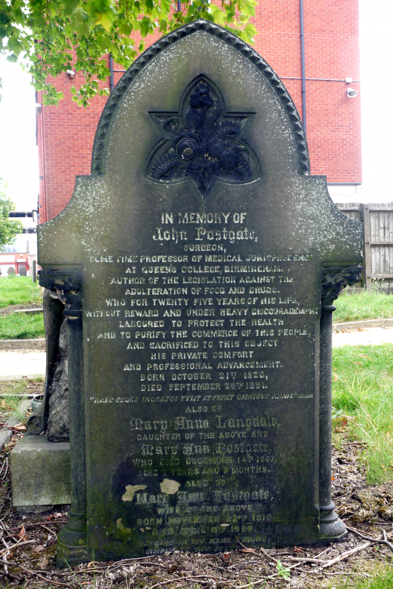 John Postgate FRCS - Jewellery Quarter Cemeteries Project